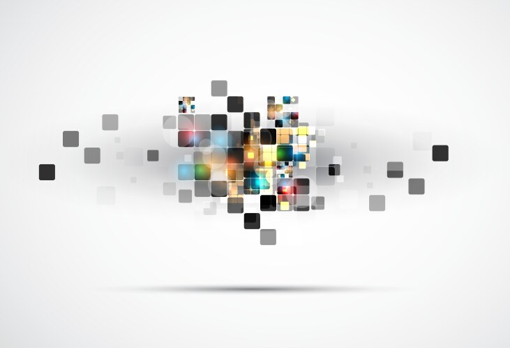 Abstract structure circuit computer cube Vector Image