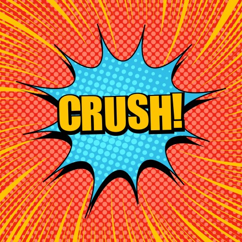 Crush comic wording effect Royalty Free Vector Image