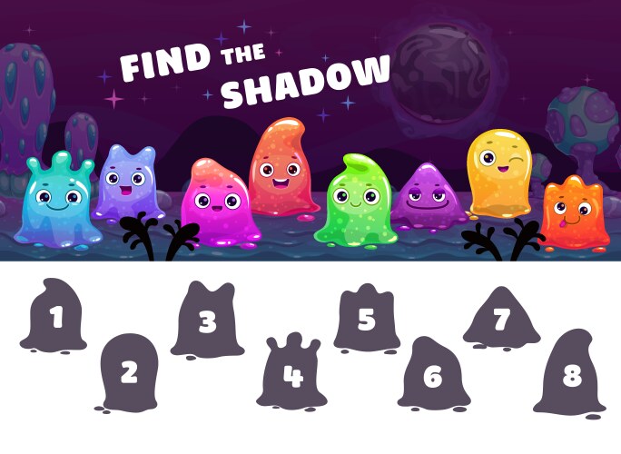 Find the correct shadow Royalty Free Vector Image