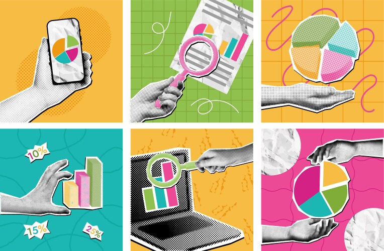 Seasonal color analysis spring palette Royalty Free Vector