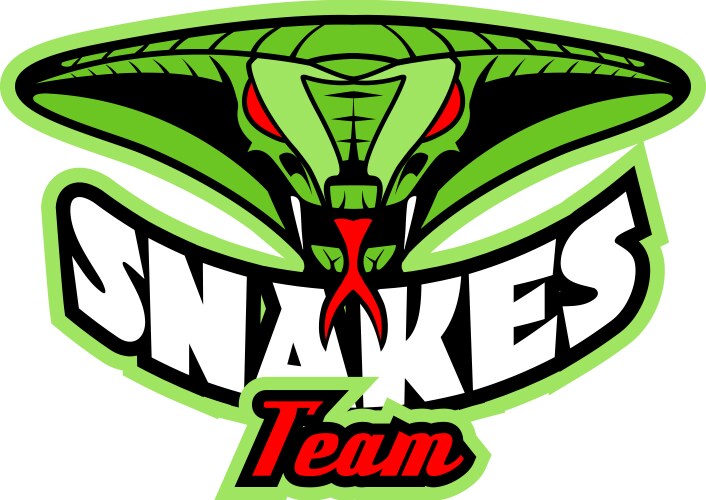 Green viper snake mascot logo design Royalty Free Vector