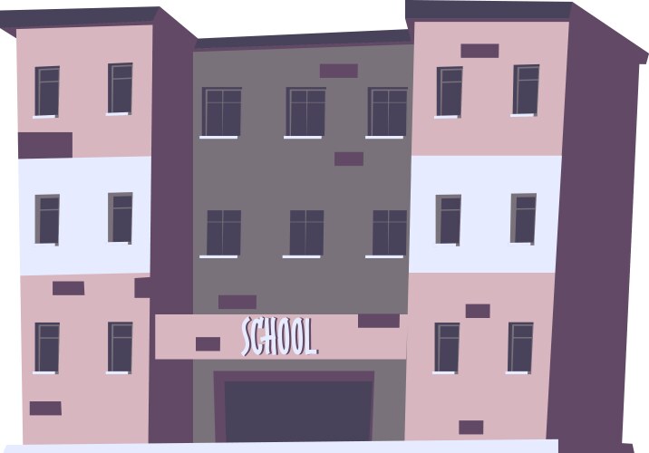 School university or college building cartoon Vector Image