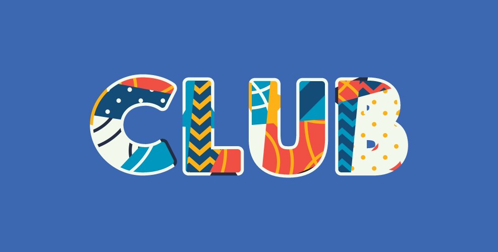 Club concept Royalty Free Vector Image - VectorStock