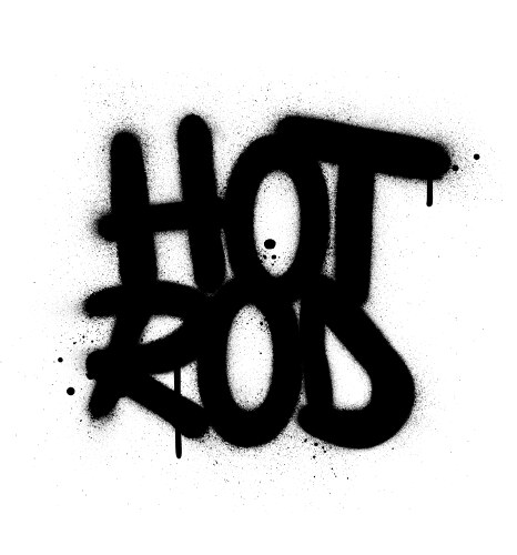 Classic 80s american in black over white Vector Image