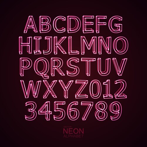 Neon Alphabet Vector Images (over 48,000)
