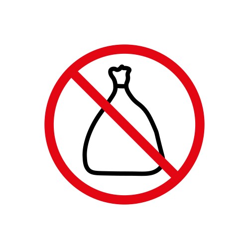No garbage sign icon set trash litter forbidden Vector Image