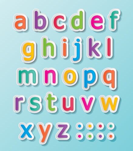 Abc typeface Royalty Free Vector Image - VectorStock