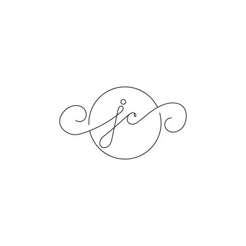 Alphabet initials logo cj jc c and j Royalty Free Vector
