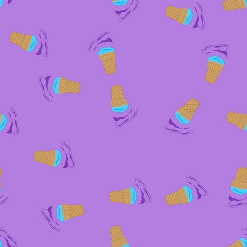 Seamless pattern summer fallen ice cream cartoon – Royalty-Free Vector ...