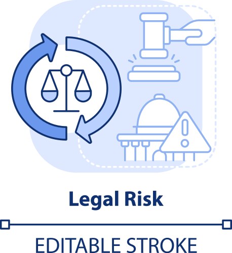 Legal risk concept icon Royalty Free Vector Image