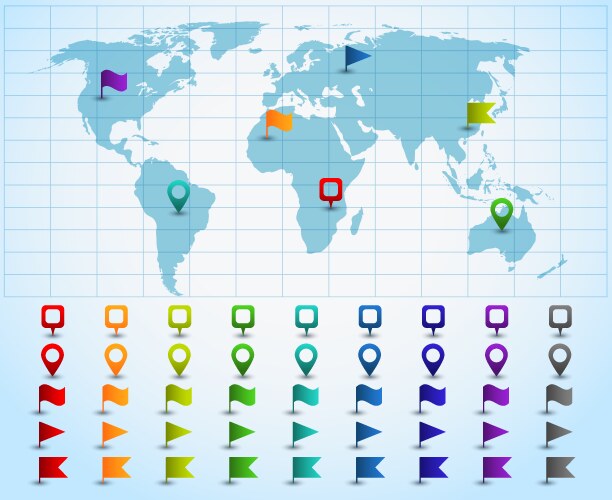 Road map information symbols Royalty Free Vector Image