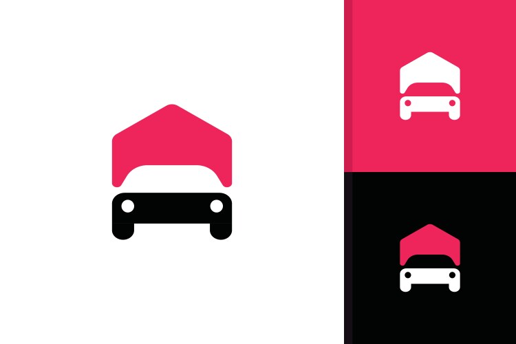 Excavator logo design i Royalty Free Vector Image