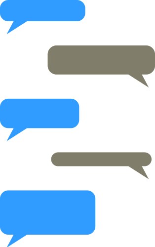 Message text box mobile phone screen Royalty Free Vector