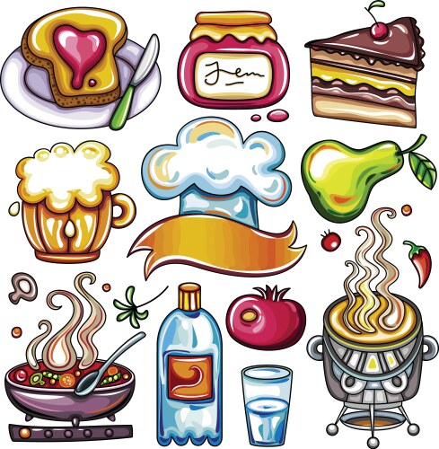 Lunch breakfast and fast food seamless pattern Vector Image