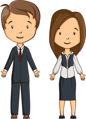 Two cartoon style workers Royalty Free Vector Image