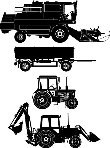 Harvester combine - farm tractor farming vehicle Vector Image