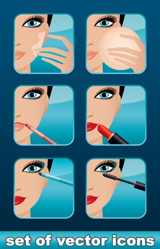 Contour and highlight makeup Royalty Free Vector Image