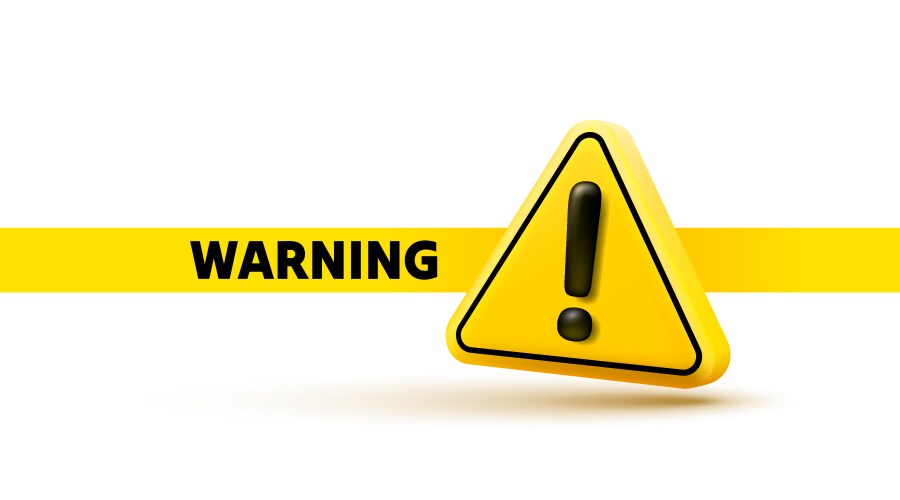 Warning caution sign problem message mark danger Vector Image