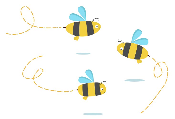 Diagram showing pollination with flower and bee Vector Image