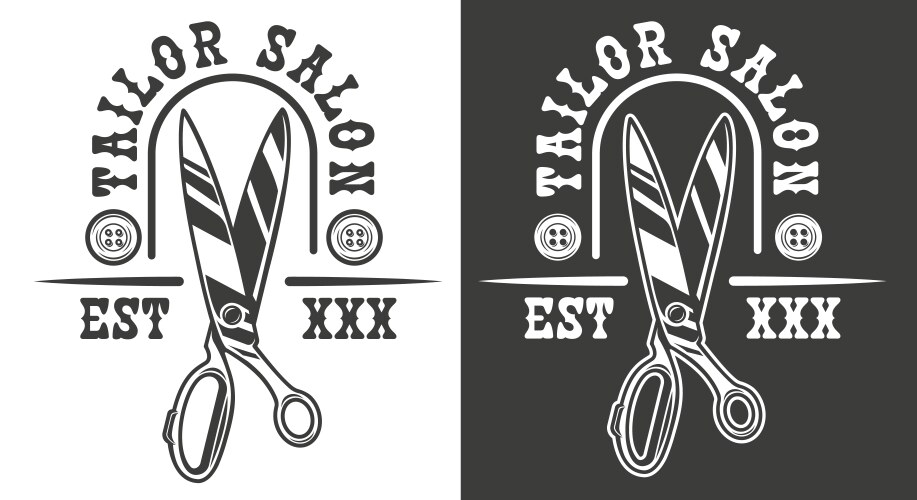 Tailor emblem signage Royalty Free Vector Image