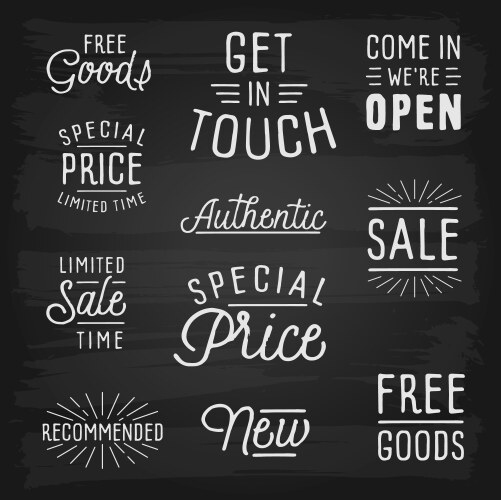 Hand drawn lettering slogans Royalty Free Vector Image