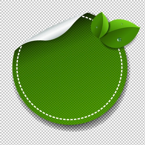 Nature label isolated transparent background Vector Image