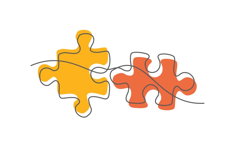 Line Drawing Puzzle Piece Vector Images (over 590)