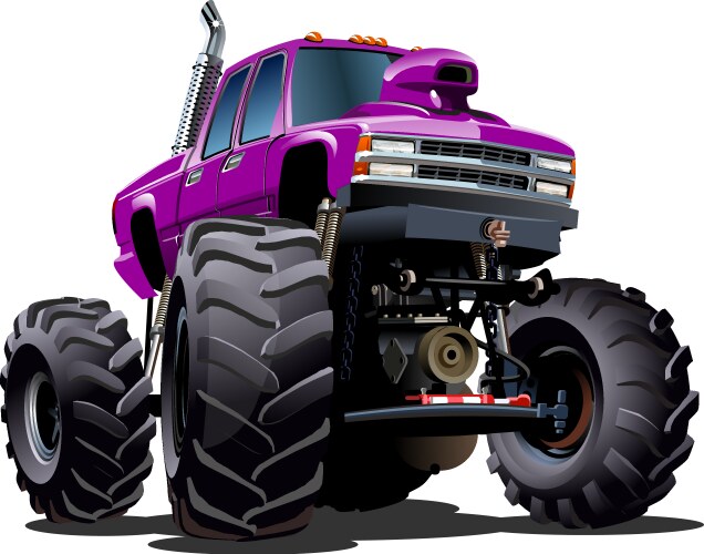 Cartoon monster truck Royalty Free Vector Image