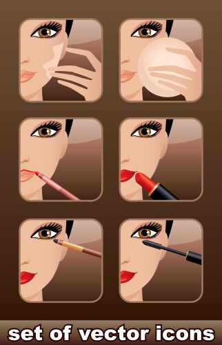 Contour and highlight makeup Royalty Free Vector Image