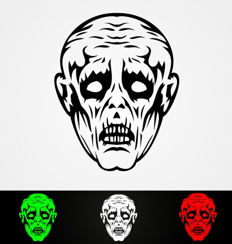 Zombie face tribal Royalty Free Vector Image - VectorStock