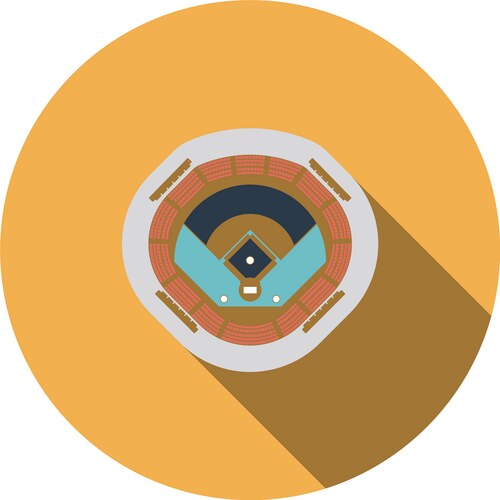 Baseball stadium icon Royalty Free Vector Image
