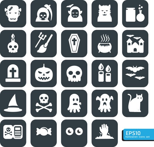 Halloween icons design Royalty Free Vector Image