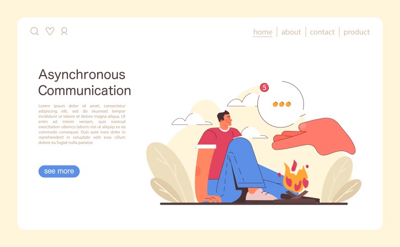 Casual networking concept flat Royalty Free Vector Image