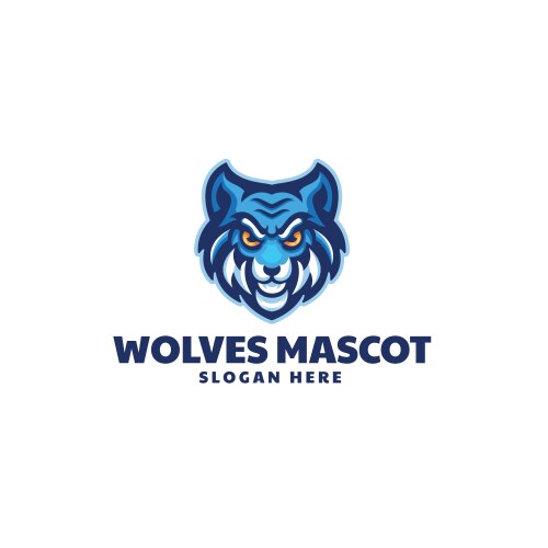 Blue bird cartoon logo Royalty Free Vector Image