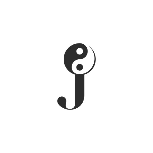 Alphabet initials logo cj jc c and j Royalty Free Vector