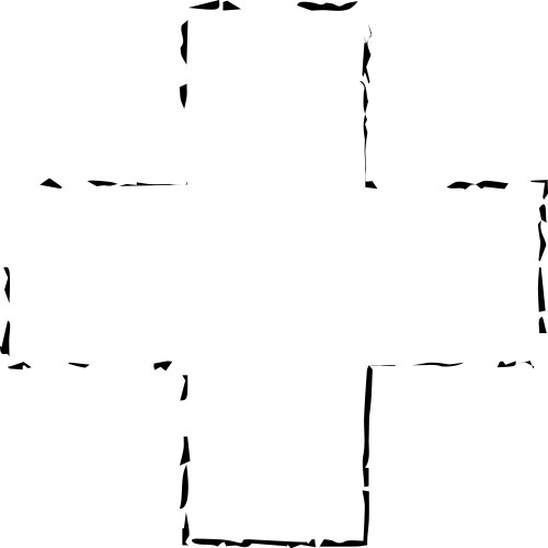 Cross texture symbol element plus sign outline Vector Image