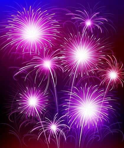Realistic colorful fireworks Royalty Free Vector Image Realistic colorful fireworks Royalty Free Vector Image