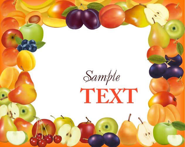 Fruit labels Royalty Free Vector Image - VectorStock