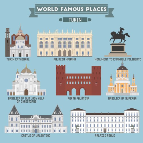 Napoli famous places Royalty Free Vector Image