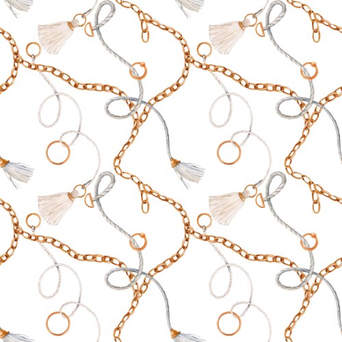 Seamless pattern with belts chain Royalty Free Vector Image