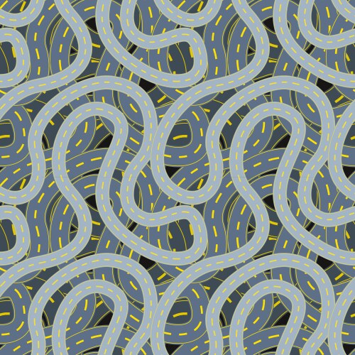 Road seamless pattern Royalty Free Vector Image