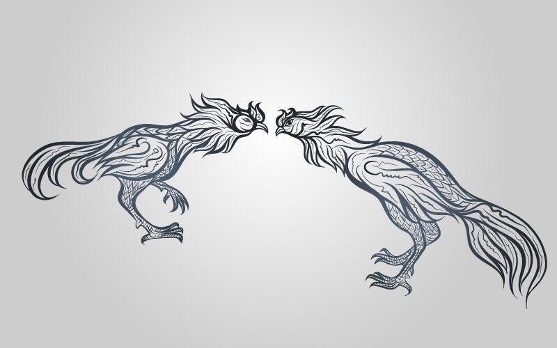 Fighting Rooster Vector Images (over 1,300)