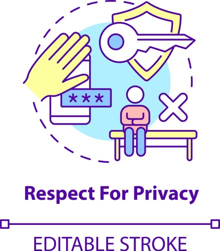 Showing empathy and respect loop concept icon Vector Image
