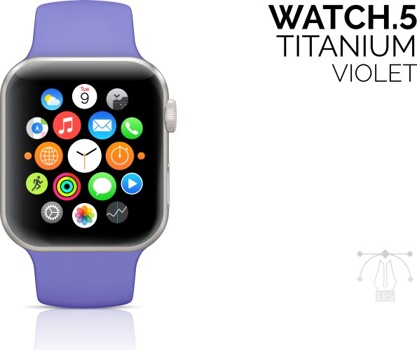 Smartwatch collectionblueblackgray realistic Vector Image