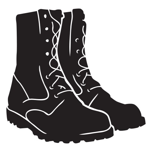 Old dirty boots Royalty Free Vector Image - VectorStock