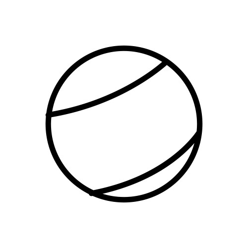 Tennis ball line icon logo Royalty Free Vector Image