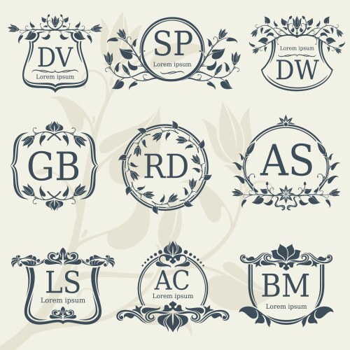 Monogram Wedding Logo Vector Images (over 150,000)