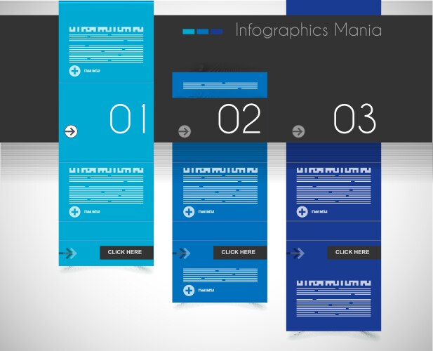 Infographic Design Template With Flat Royalty Free Vector