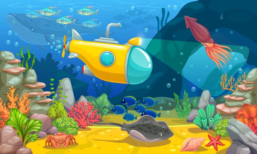 Cartoon Ocean Floor Background