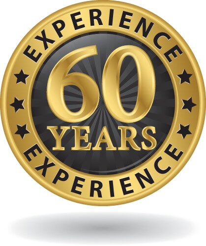 60 years happy birthday congratulations gold label